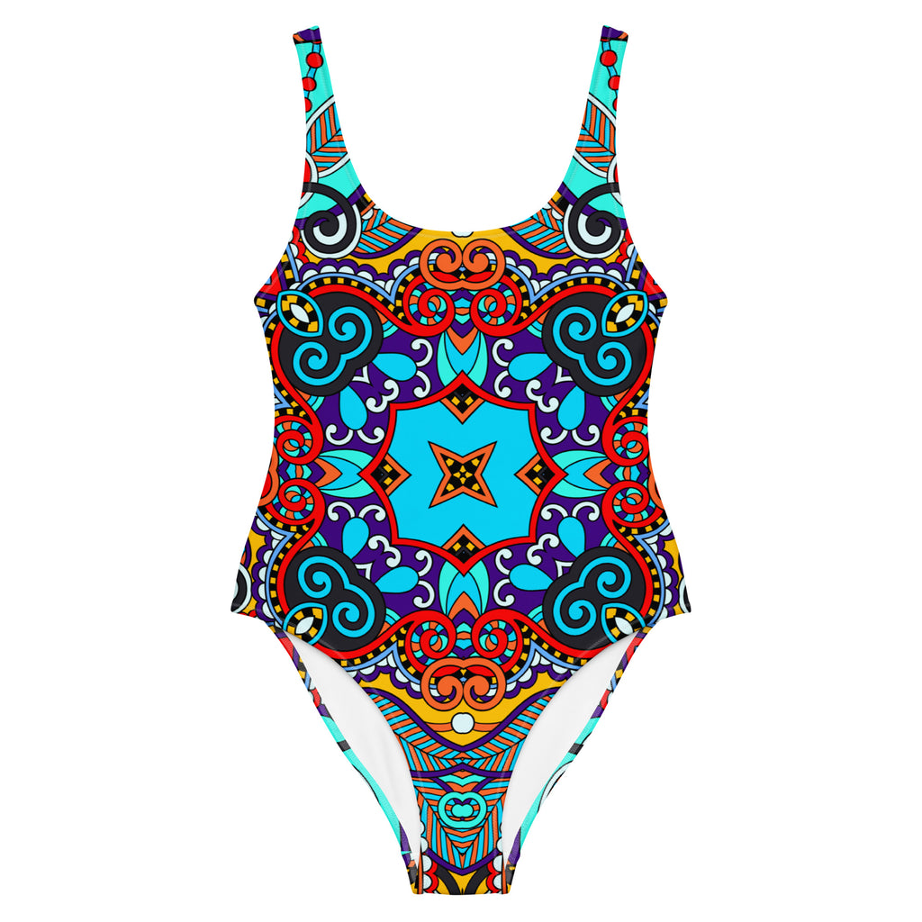 Traditional Tribal Pattern One-Piece Swimsuit – Latina Rocks